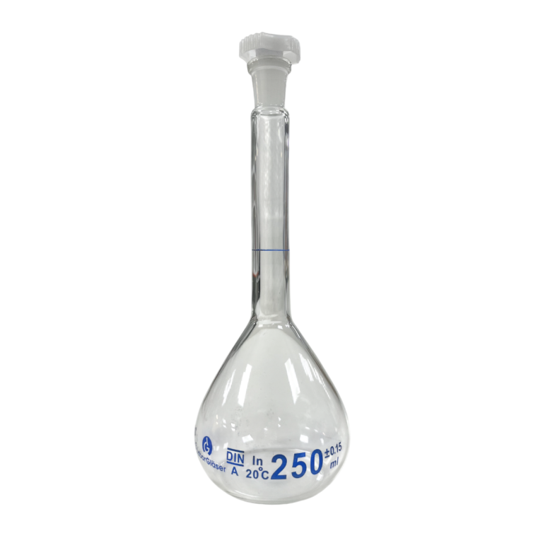 Matraz Aforado con Tapa - Clase A - 250 mL - Bioquimica.cl