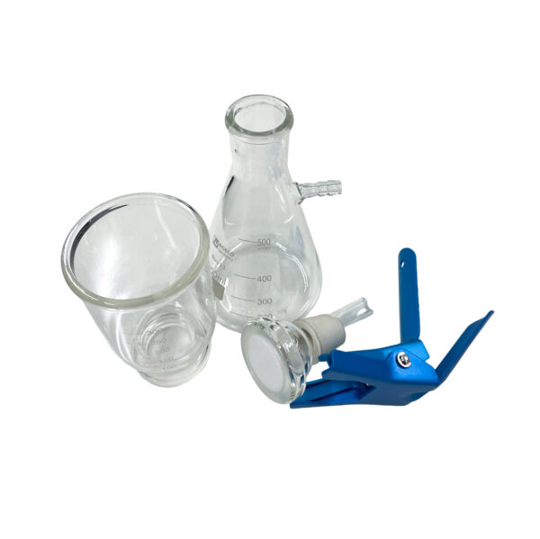 Sistema de filtración al vacío con núcleo de vidrio - Kitasato 500 mL ...