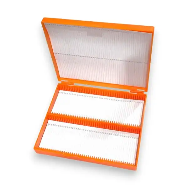 Caja contenedora para 100 Preparaciones Histológicas - Bioquimica.cl